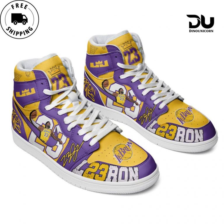 NBA LeBron James Air Jordan 1 High Top - Dinounicorn